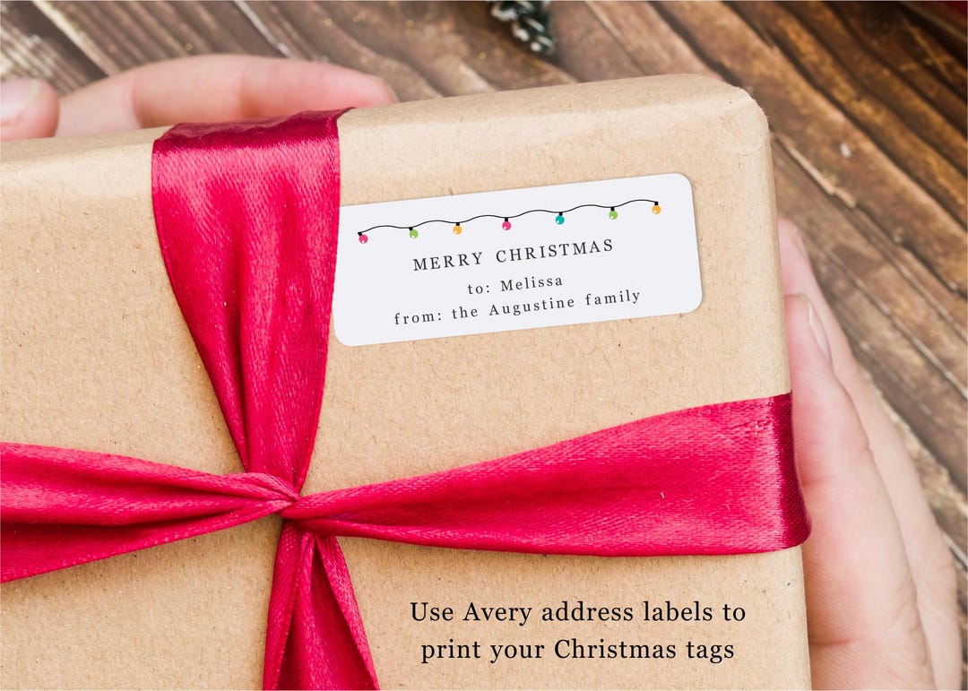 Christmas Gift Label Template, Avery Address Labels 1 X 2-5/8 ...
