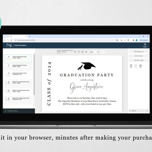 Graduation Party Invitation Insert Template, Printable 2024 Grad Party ...