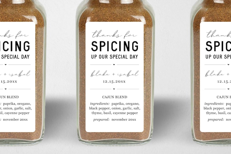 Thanks for Spicing up Our Special Day Homemade Spice Blend Jar - Etsy