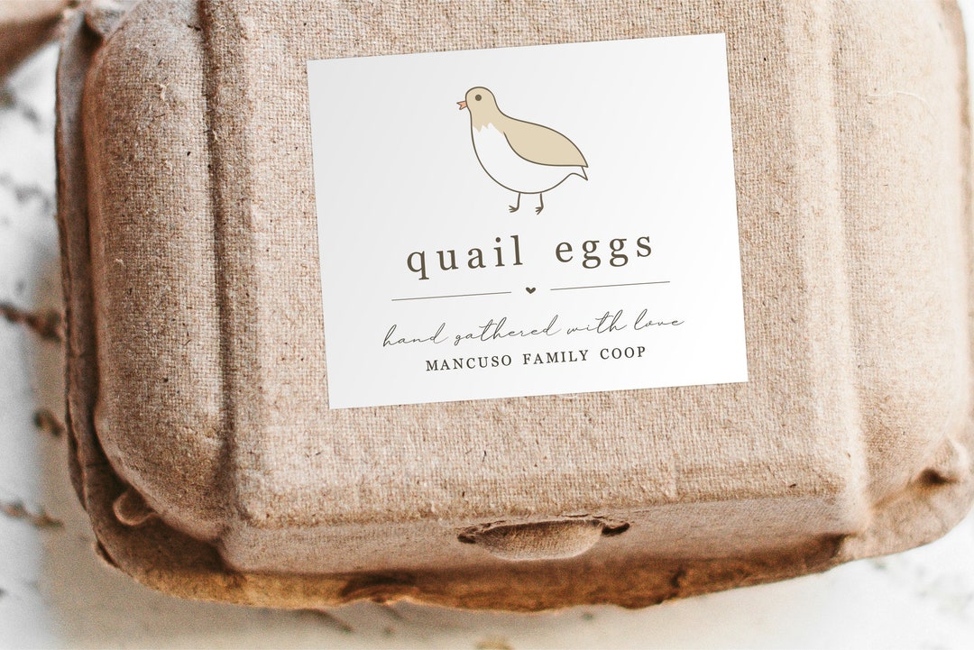 Quail Egg Carton Label Template, Printable Sticker, Personalize for ...