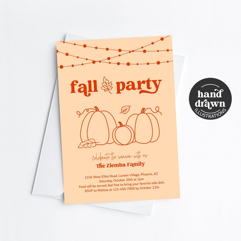 Fall Invitations - Etsy