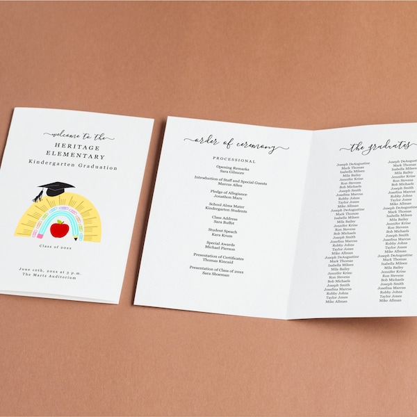 Graduation Booklet Templates Printable - Etsy