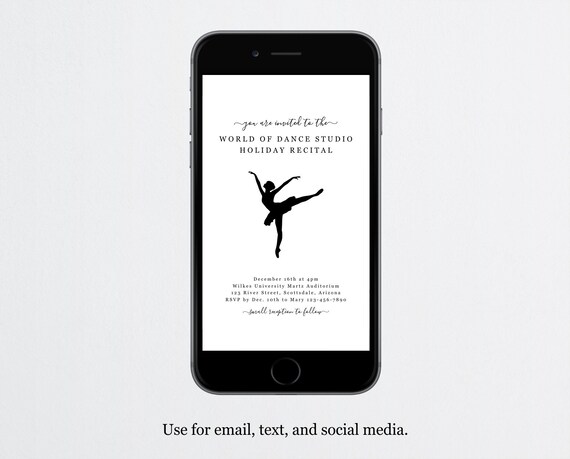 Printable Dance Recital Invitations
