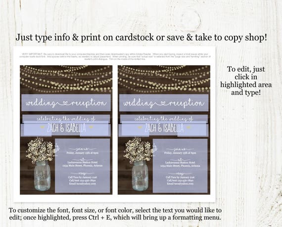Mason Jar Invitation Templates Free Make And Take Party / Essential