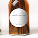 Round Homemade Vanilla Extract Label Template - Printable Gift Sticker ...