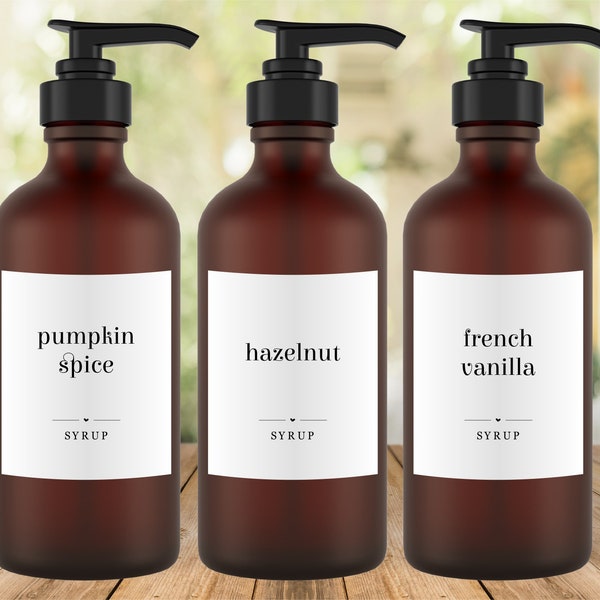 Coffee Syrup Template - Etsy