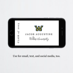 Graduation Name Card Insert With School Logo, Printable College High ...