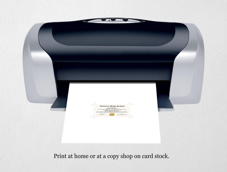 Wallet Size Diploma, Printable Fake Mini Diploma, Customized Miniature ...