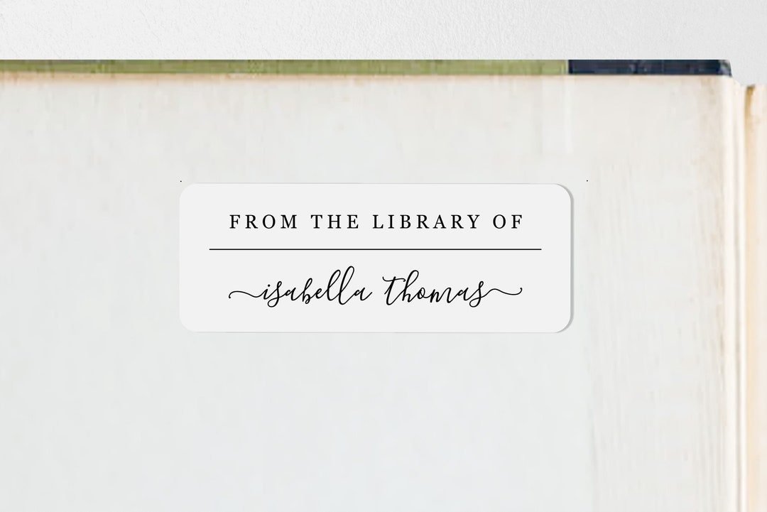 Printable From the Library of Sticker Template, This Book Belongs to ...