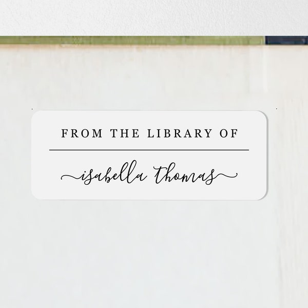 From the Library of Stickers - Etsy