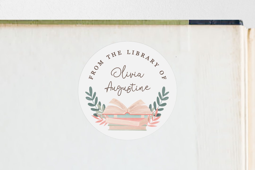 Printable From the Library of Sticker Template, This Book Belongs to ...