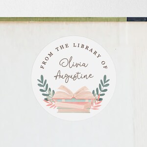 Printable From the Library of Sticker Template, This Book Belongs to ...