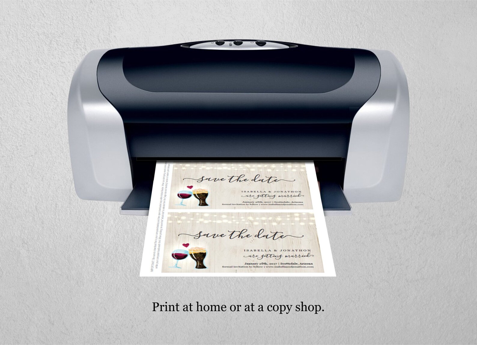 Wine & Beer Save the Date Card Printable Template - Rustic Winery ...