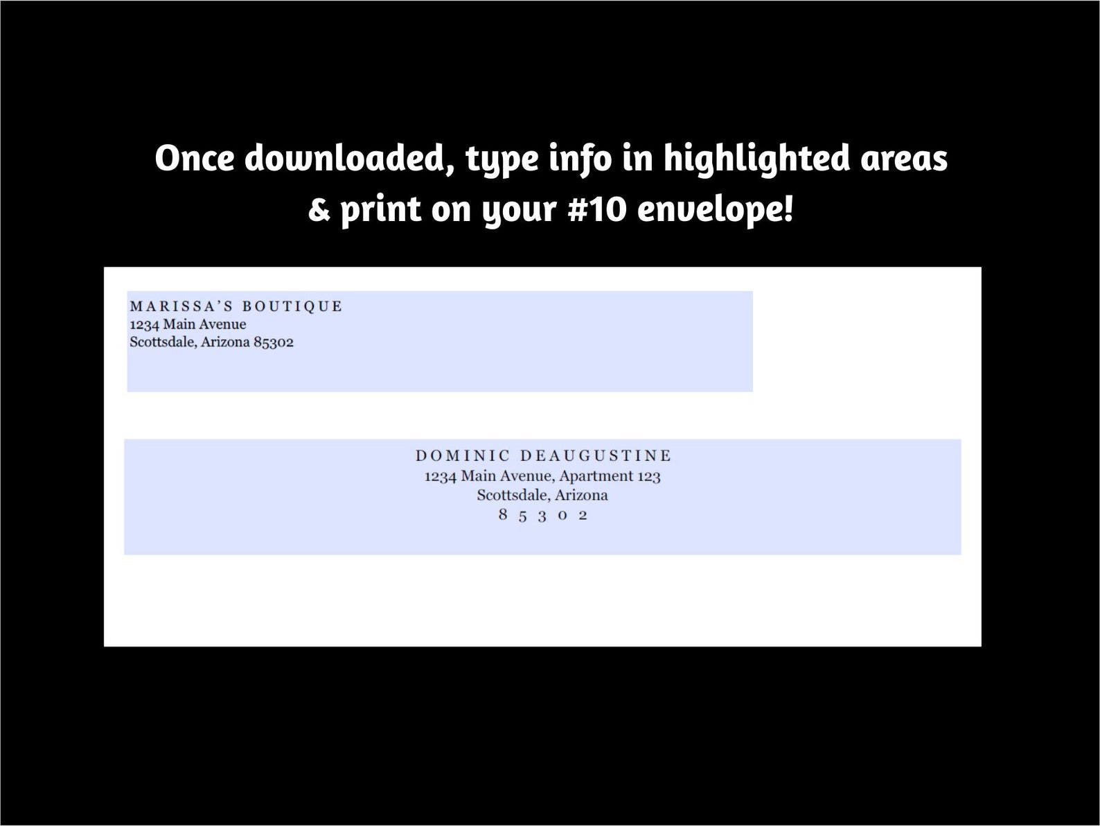Business Envelope Template - Printable Business Envelope Address ...