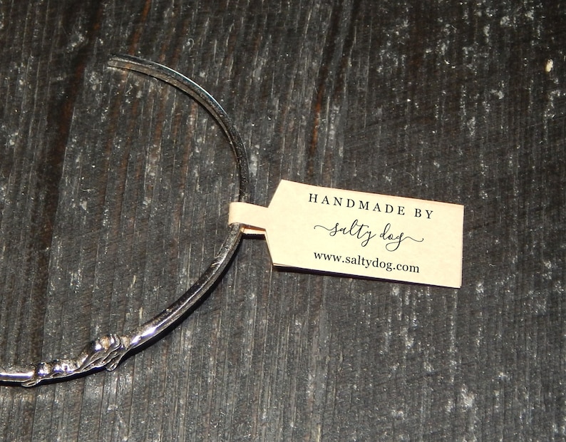Jewelry Tags - Set of 36 .5" X 1.375" Brown Kraft Personalized Handmade ...