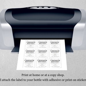 Homemade Cinnamon Whiskey Label Template - Printable Gift Sticker ...
