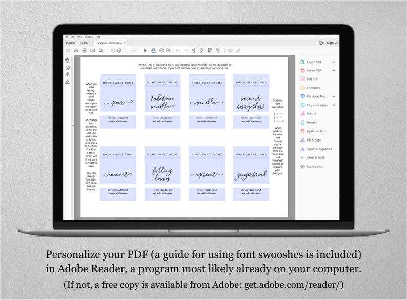 Printable Wax Melts Label Template 3x2 Sticker Avery | Etsy