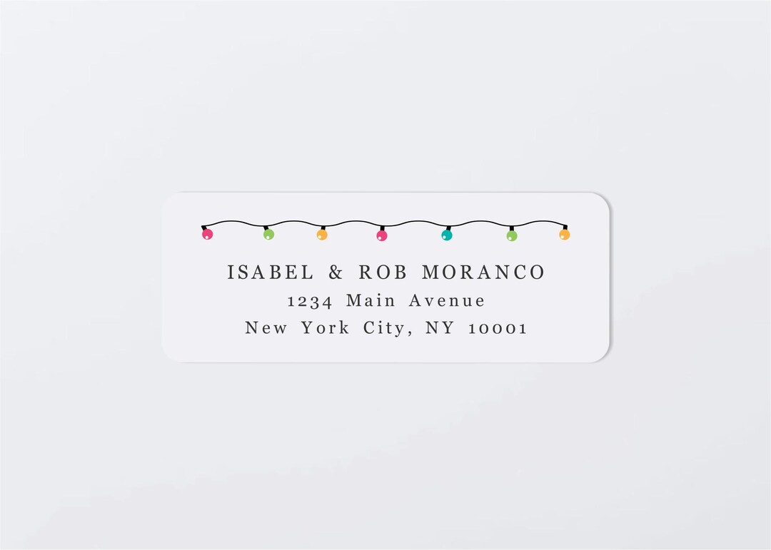 Christmas Address Label Template - Printable Envelope Return Address ...