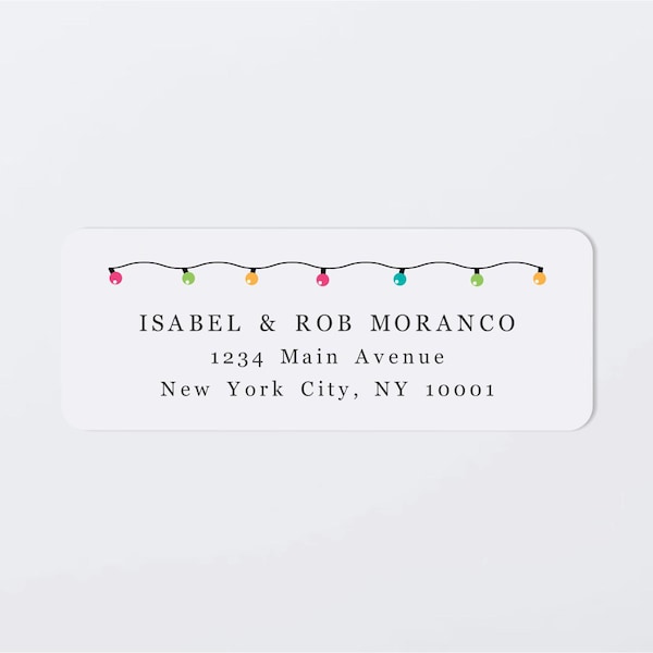 Personalized Colorful Address Labels - Etsy