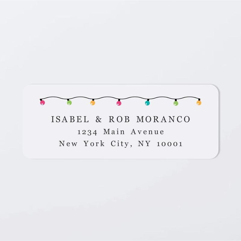 Personalized Colorful Address Labels - Etsy