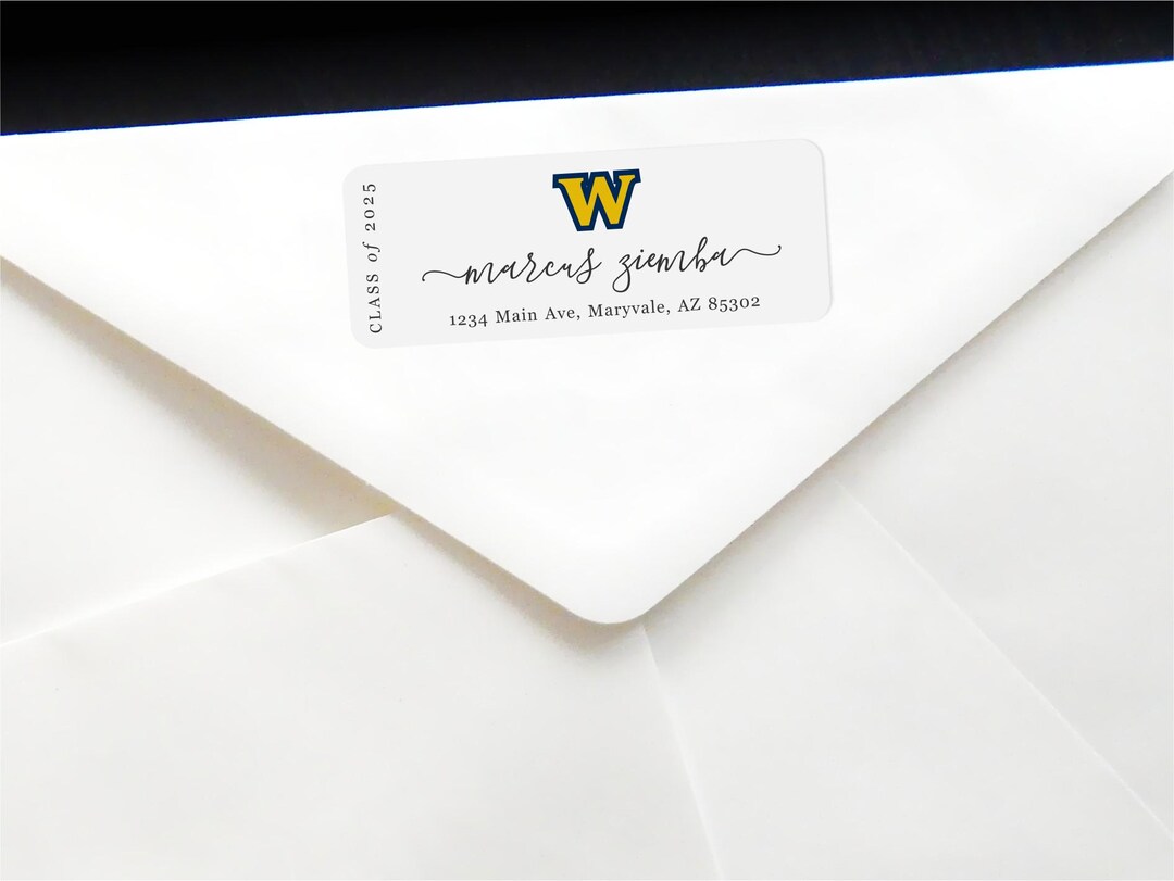 Graduation Address Label Template, Printable Class of 2025 High School ...