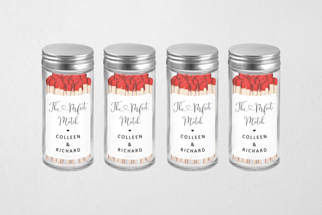 The Perfect Match Sticker Template - Label Tag, 1.25x1.75" Printable ...