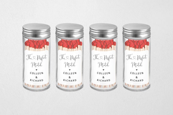 The Perfect Match Sticker Template Label Tag | Etsy