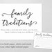 Printable Family Traditions Sign & Card Templates, Baby Shower Game ...