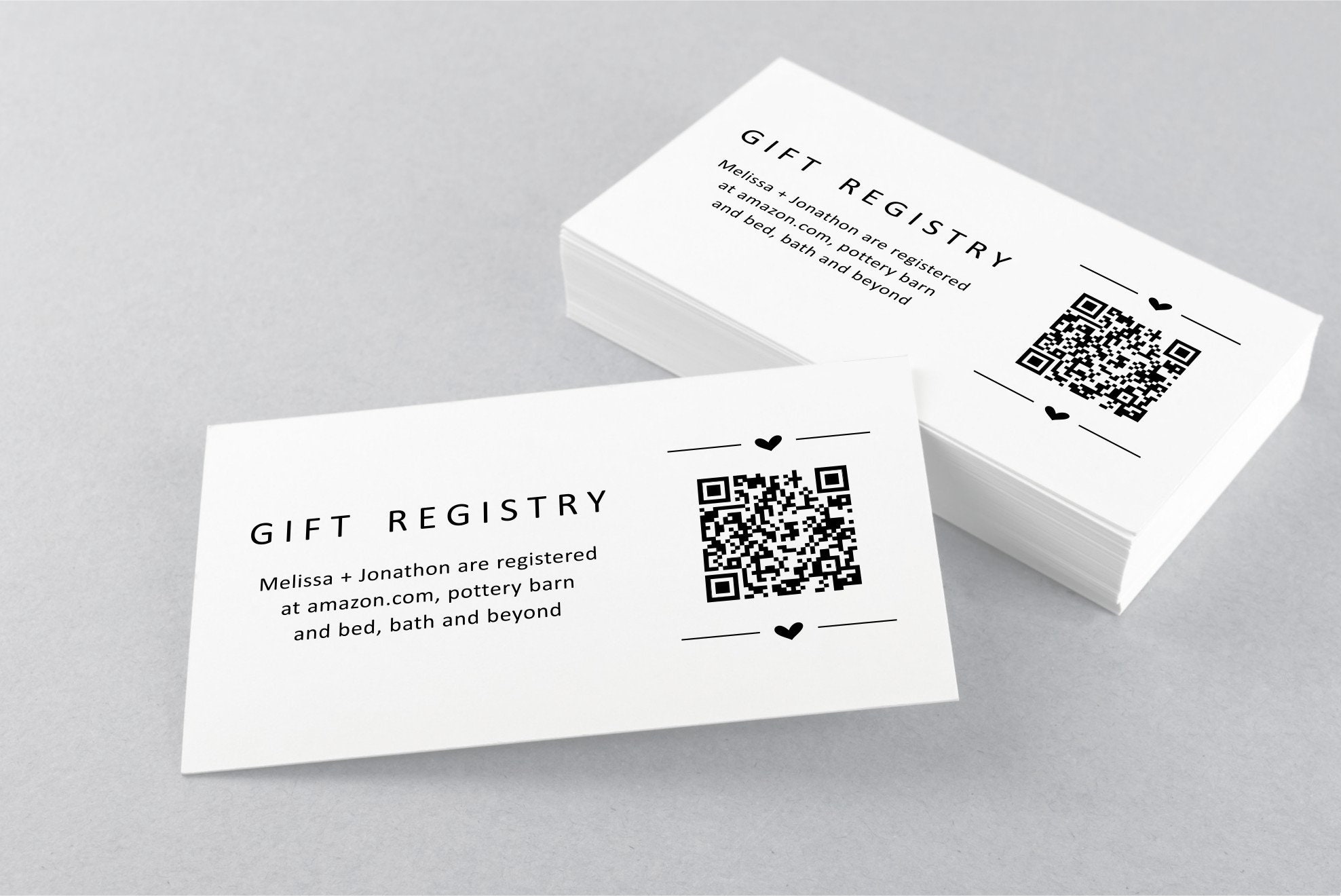 QR Code Gift Registry Card Insert Minimalist Printable Wedding Bridal QR Code Gift Registry Card Insert Minimalist Printable Wedding Bridal