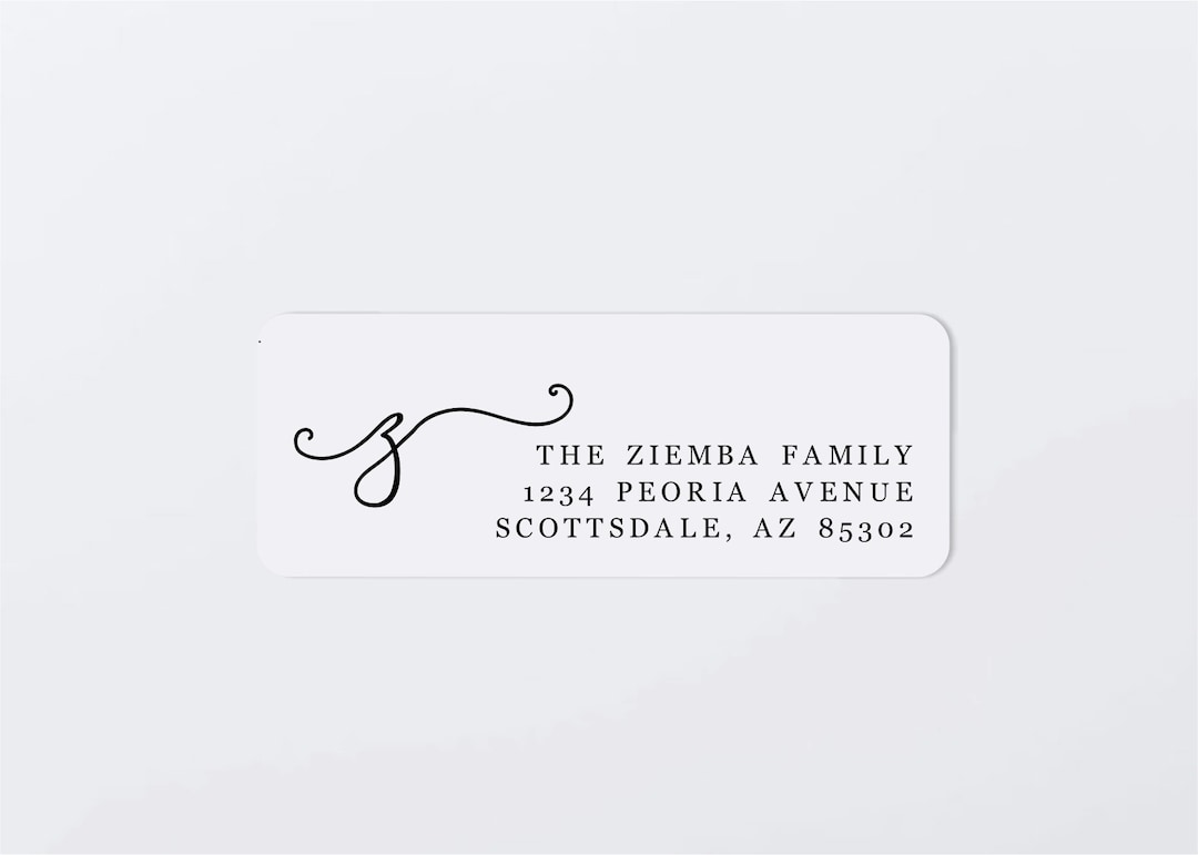 Address Label Template - Printable Envelope Label, Avery 1 X 2-5/8 ...
