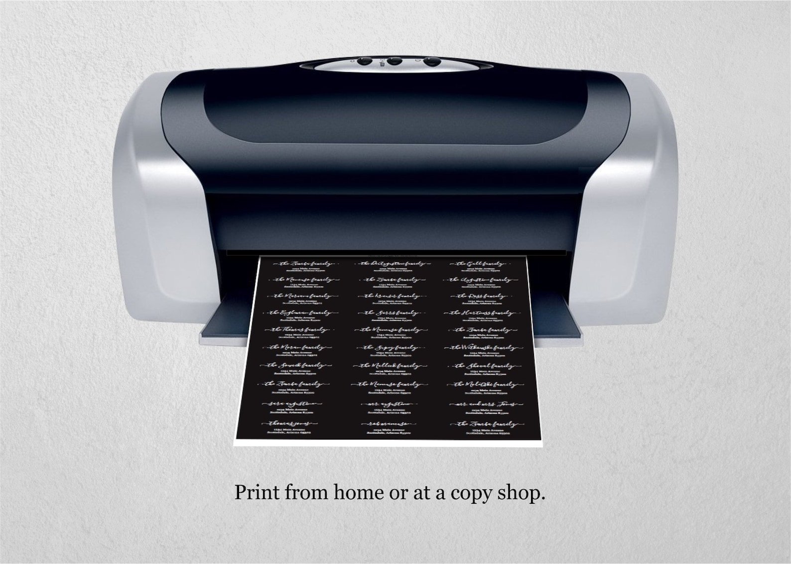 Black Address Label Template Printable Envelope Label Avery - Etsy