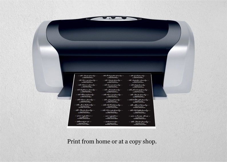 Black Address Label Template Printable Envelope Label Avery - Etsy