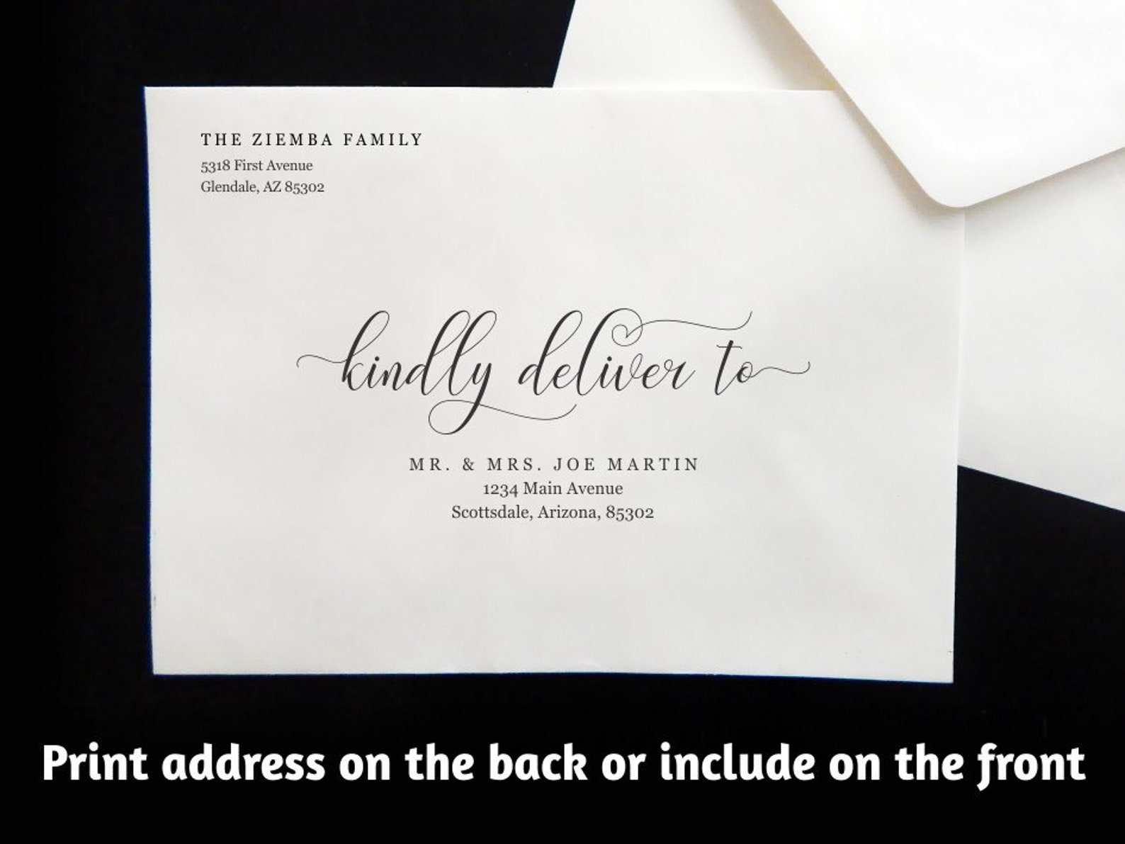 Wedding Address Envelope Template for Microsoft Word Mail - Etsy