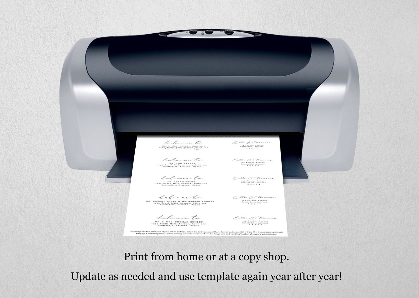 Mail Merge Address Template for Wraparound Labels - Microsoft Word ...