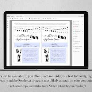 Customer Appreciation BBQ Invitation Template, Printable Company ...