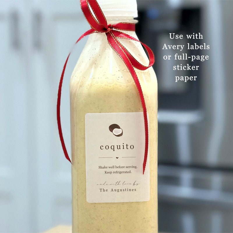 Editable Coquito Label - Etsy