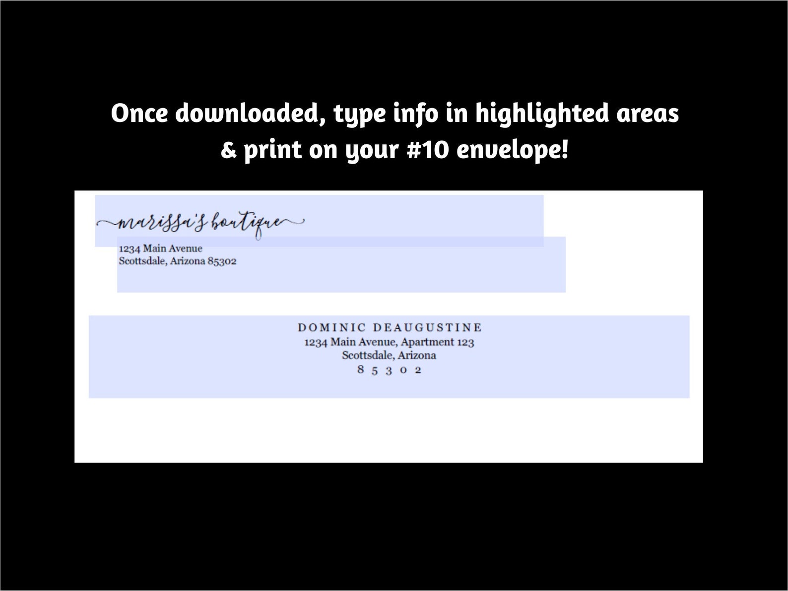 Business Envelope Template - Printable Business Envelope Address ...