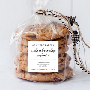 Bakery Label Template - Baked Good Sticker / 2" Printable Homemade Food ...