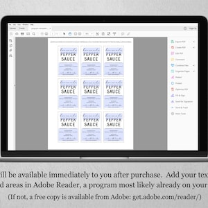 Homemade Pepper Sauce Label Template - Printable Hot Sauce Gift Sticker ...