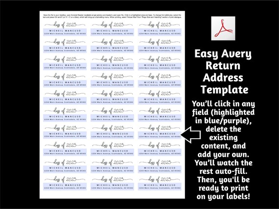 Return Address Label Template