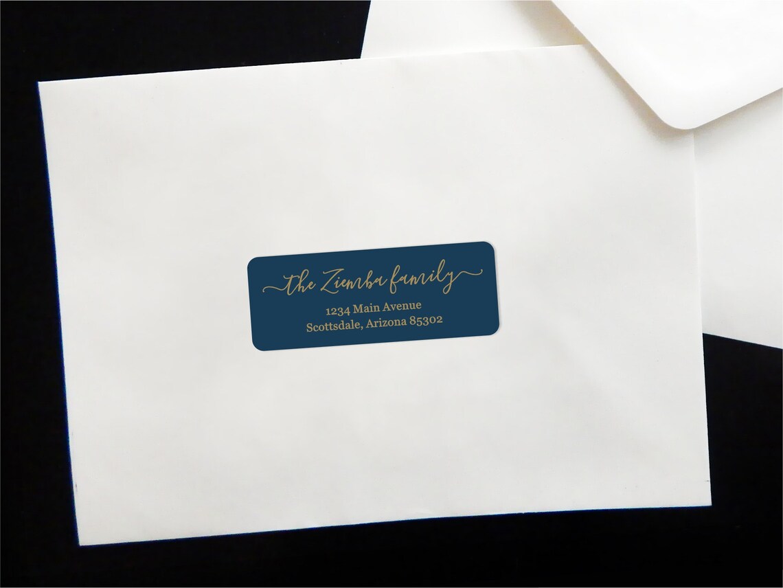 Gold Address Label Template Printable Envelope Avery 1 X 2 - Etsy
