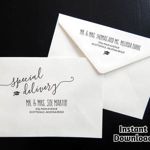 Graduation Party Envelope Template - Printable Address Template ...