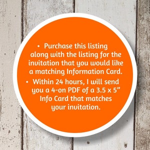 Info Card Add on - Get a Matching Information Card for Your Instant ...