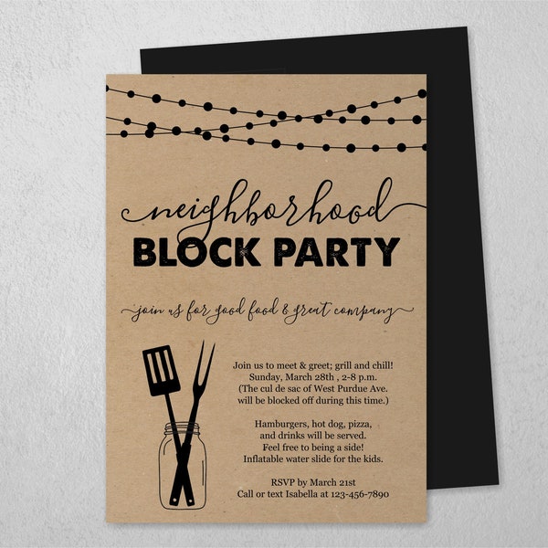 Meet the Neighbors Invitation - Etsy