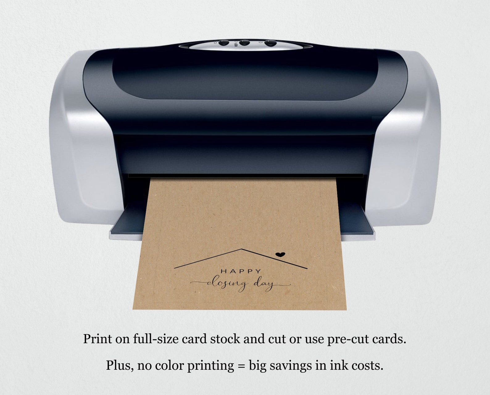 Printable Happy Closing Day Card Template Blank Folded - Etsy