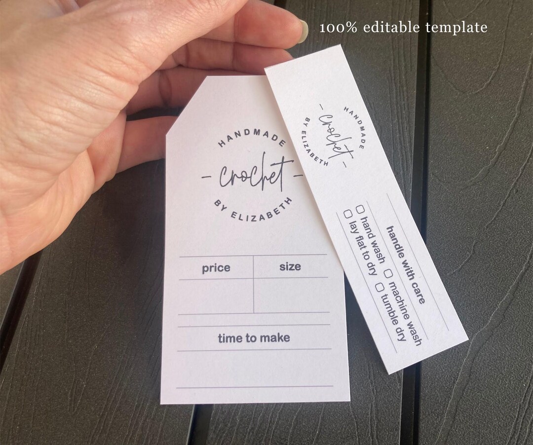Handmade Price Tag for Crochet Knit Macramé With Time to Make and Bonus ...
