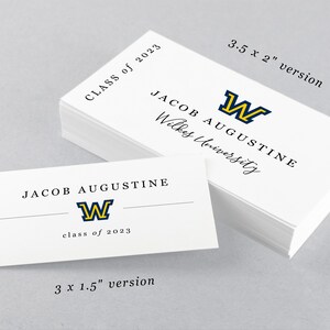 Graduation Name Card Insert With School Logo, Printable College High ...