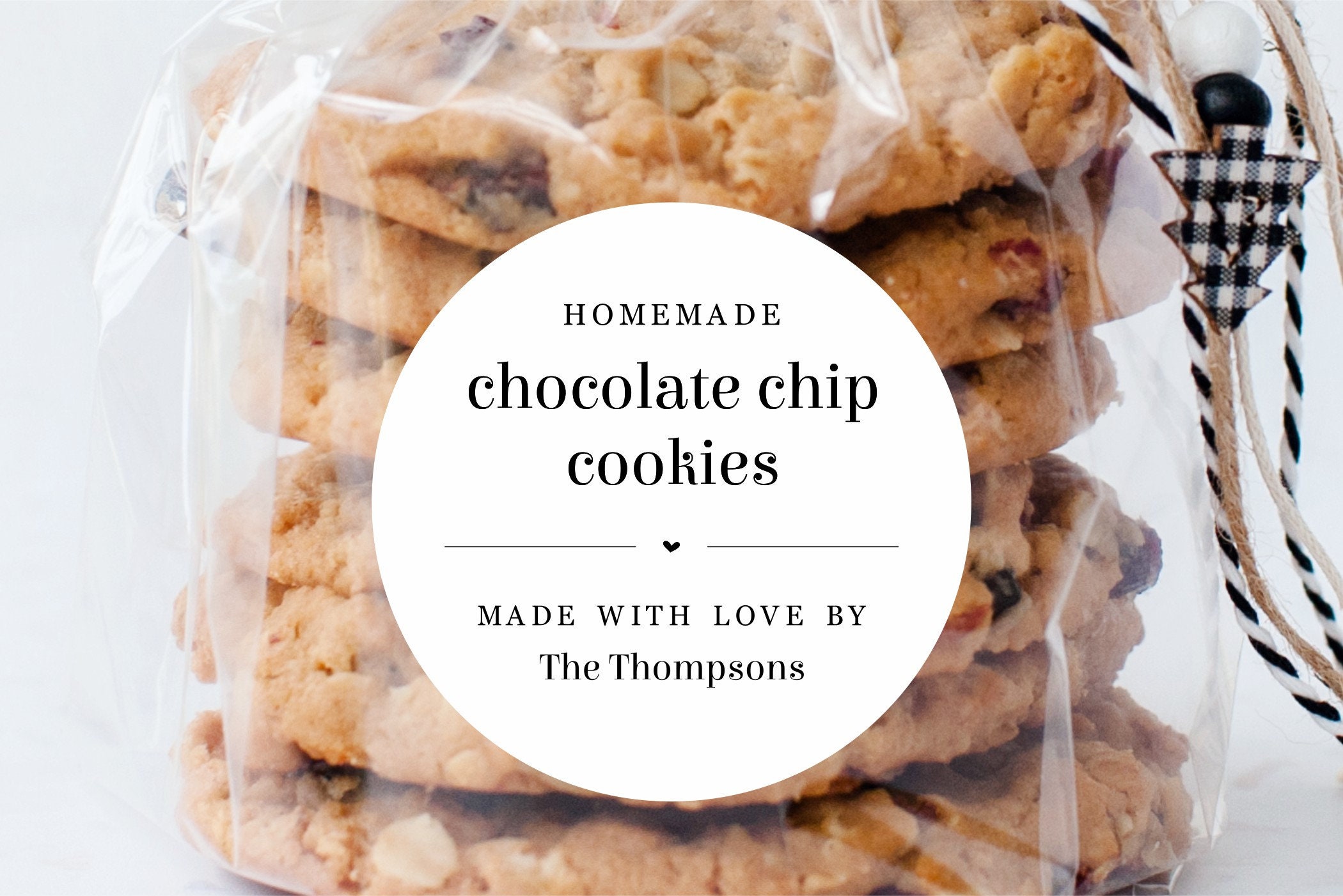 Homemade Cookie / Food Labels - Set of 60 2 Round Personalized Gift ...