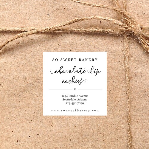 Bakery Label Template Baked Good Sticker / 2 Printable - Etsy