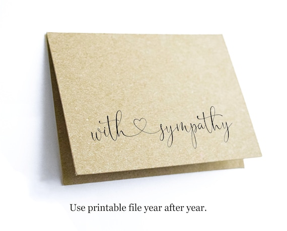 Printable Sympathy Card Template Bereavement Condolence | Etsy